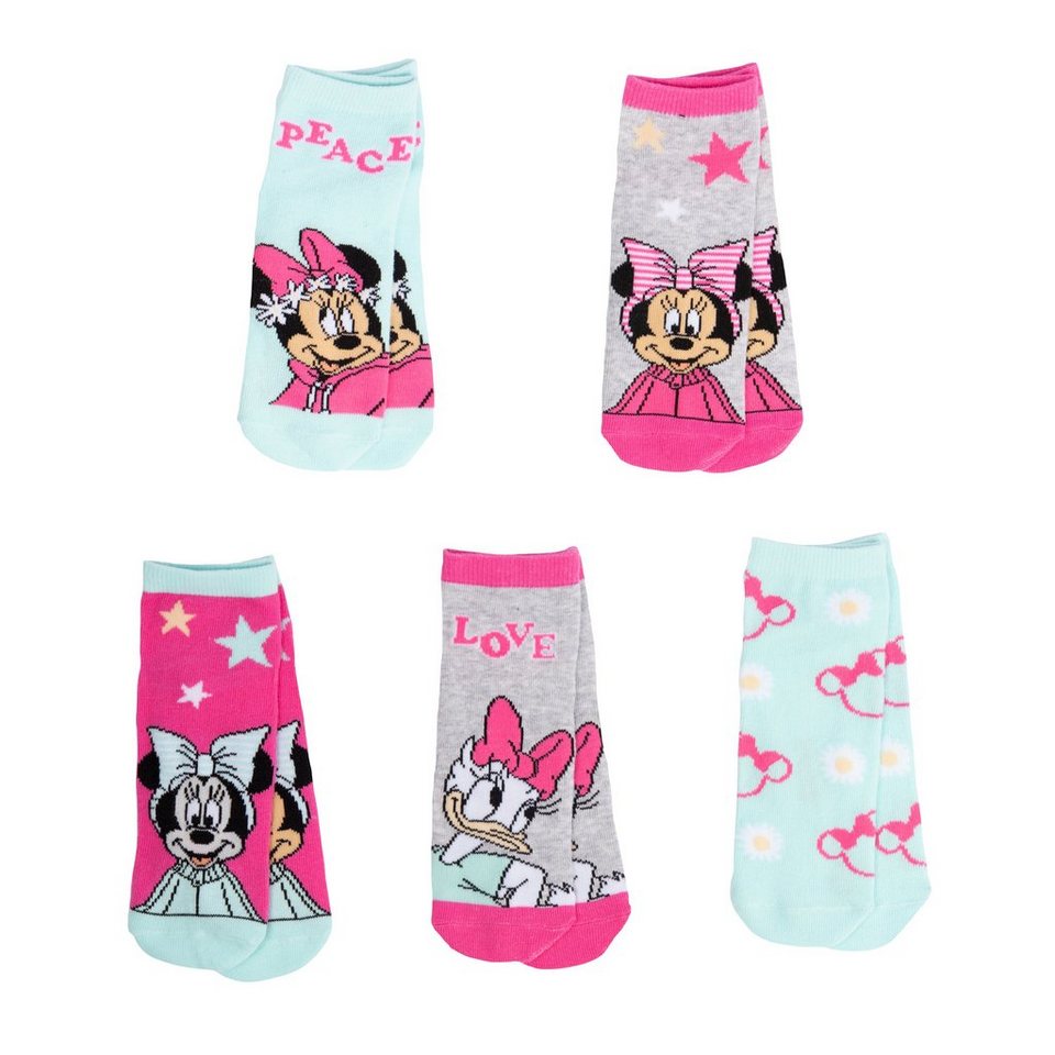 United Labels® Socken Disney Minnie Mouse Socken Für Mädchen Bunt 5er
