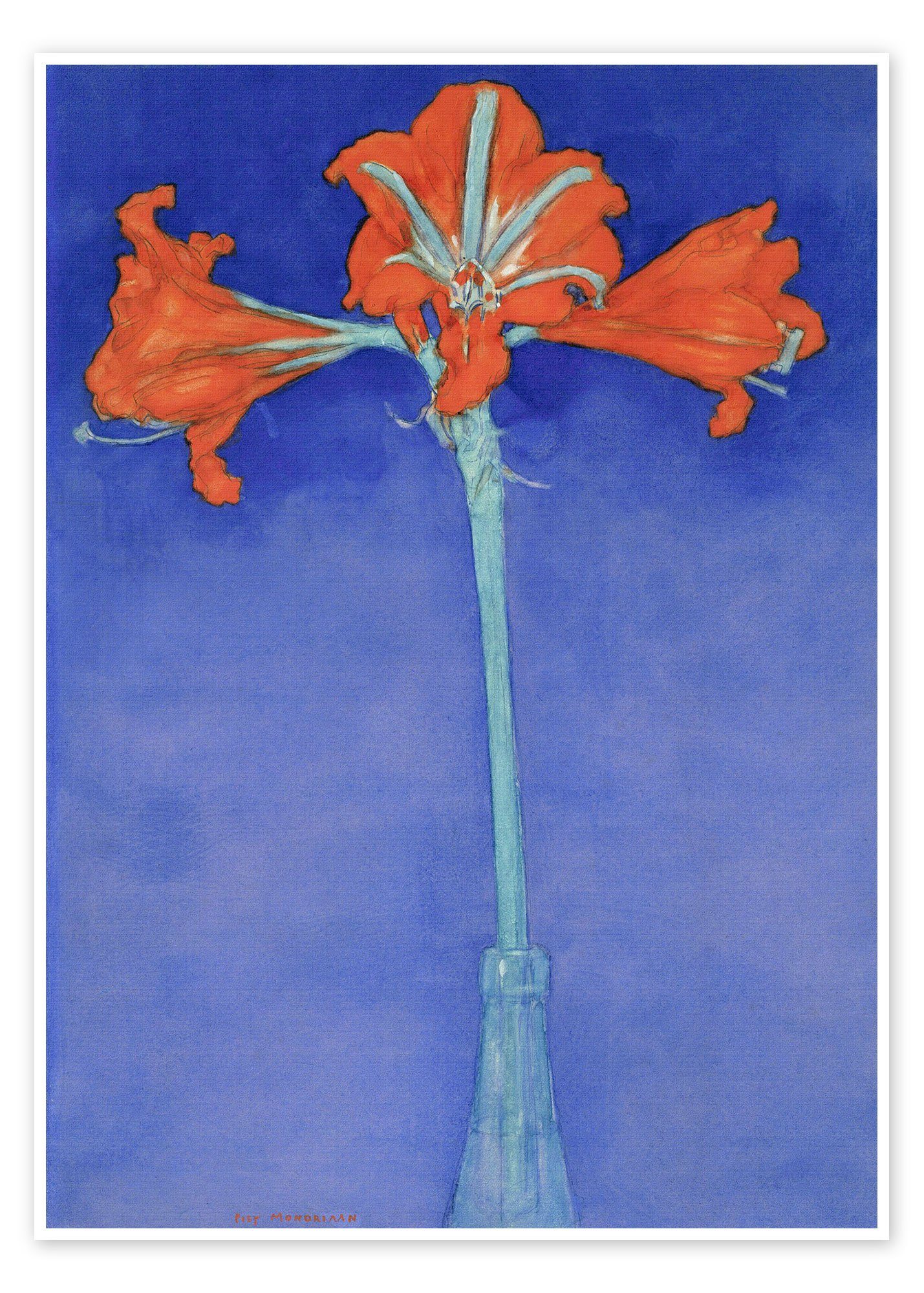 Posterlounge Poster Piet Mondrian Amaryllis Malerei