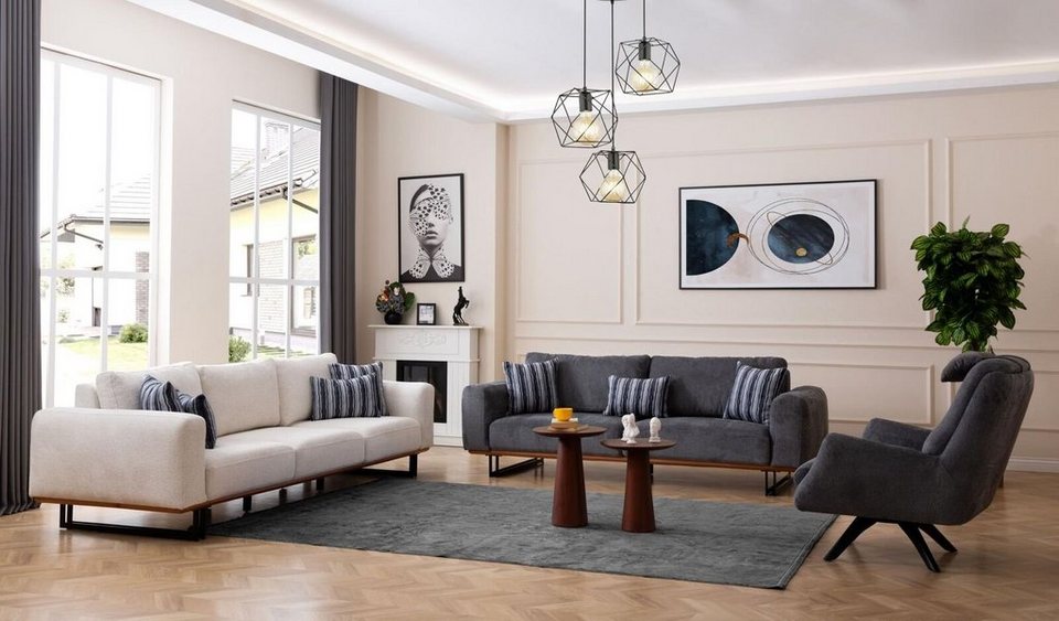 Jvmoebel Wohnzimmer Set Design Sofagarnitur Wohnzimmer Set Moderne