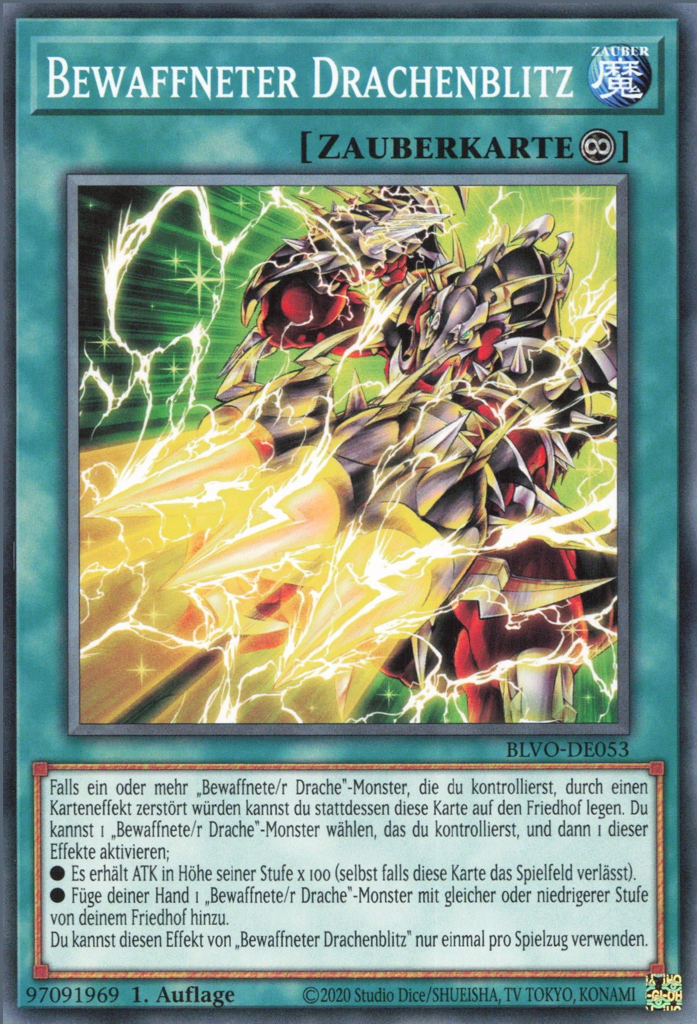 Recollectibles Sammelkarte Yugioh Karte Bewaffneter Drachenblitz