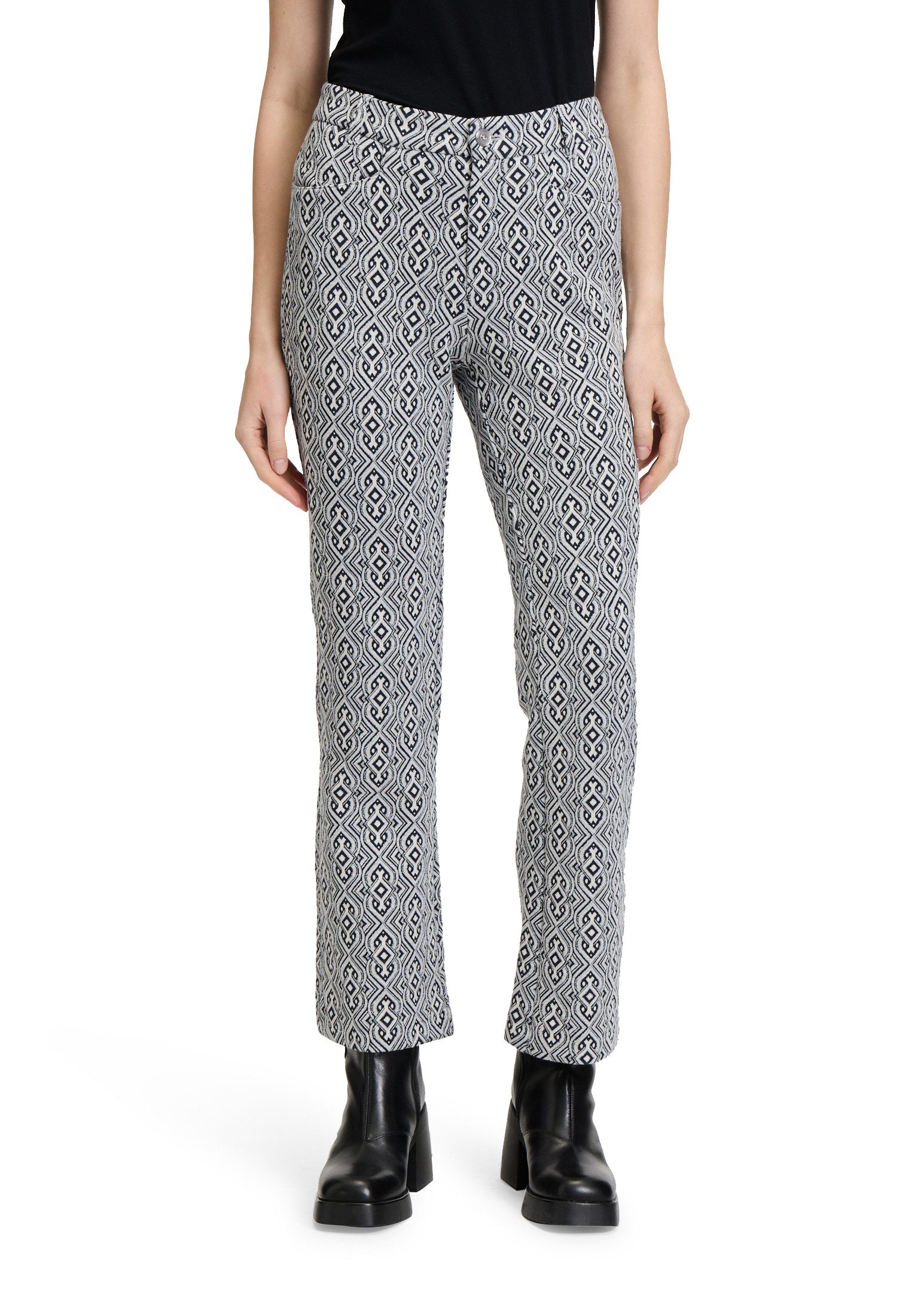 Cartoon Stretch-Hose Damen mit Jacquard Material