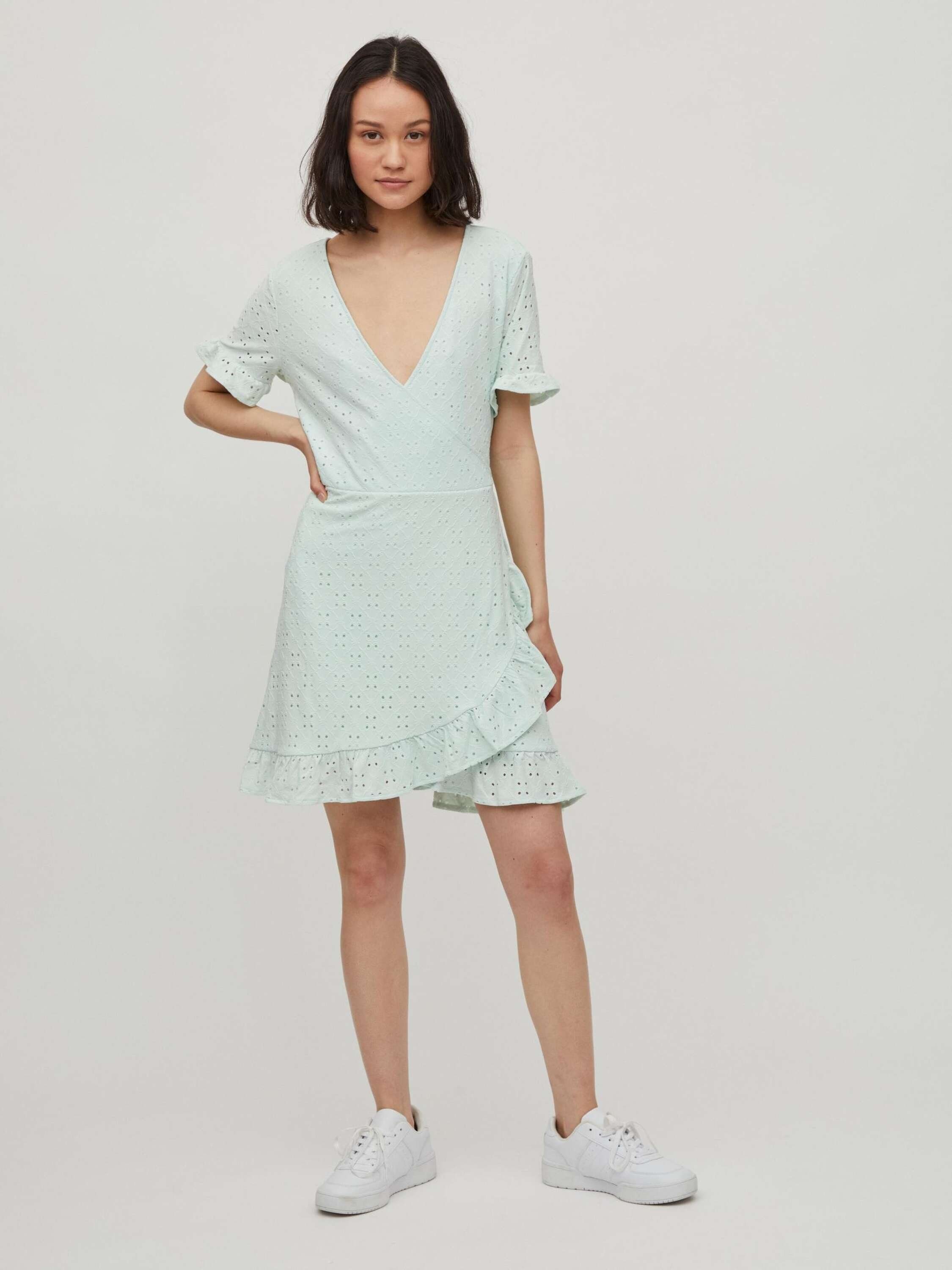 Vila Minikleid Kawa 1 Tlg Lochmuster Volant Drapiertgerafft