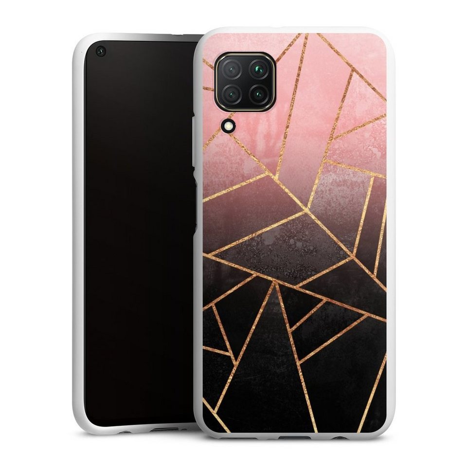 Deindesign Handyhülle Pink And Black Stone Huawei P40 Lite Hülle