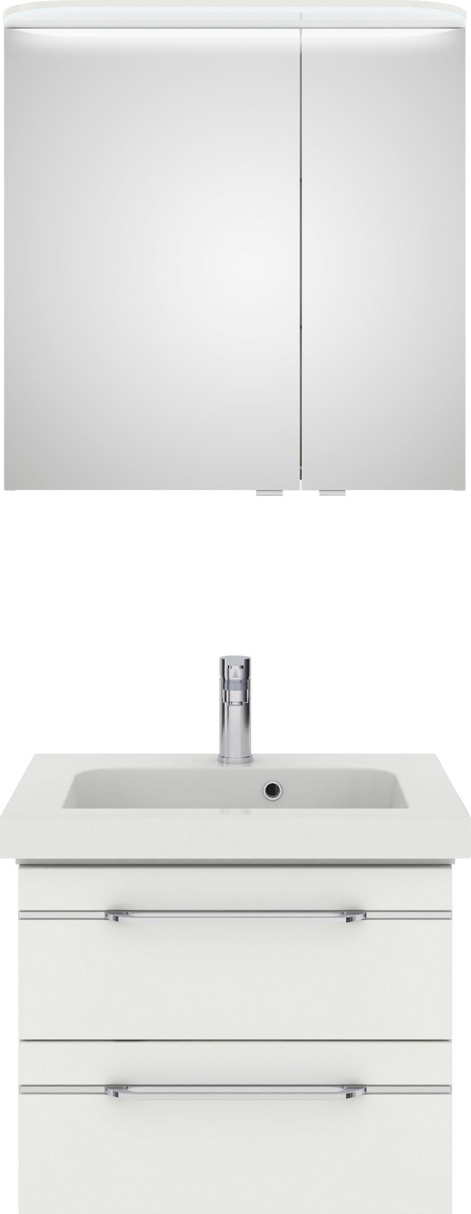 Saphir Badmöbel Set Balto Sprint 2 Teilig Mineralmarmor Waschtisch Mit