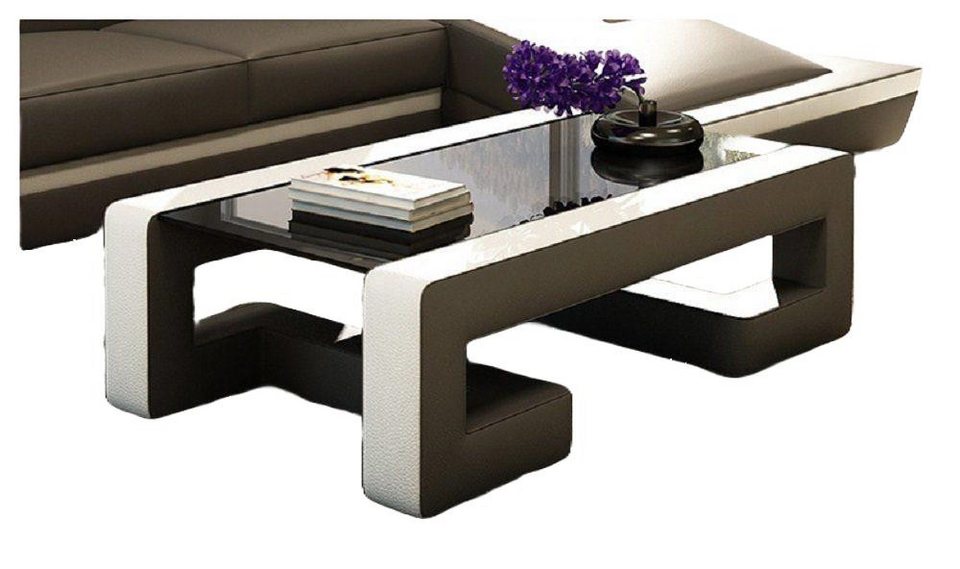 Jvmoebel Couchtisch Sofatisch Design Tisch Wonzimmer Glas Leder Couch