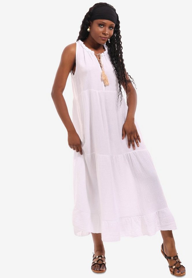 Yc Fashion And Style Maxikleid Ärmelloses Maxikleid Aus Musselin Basic