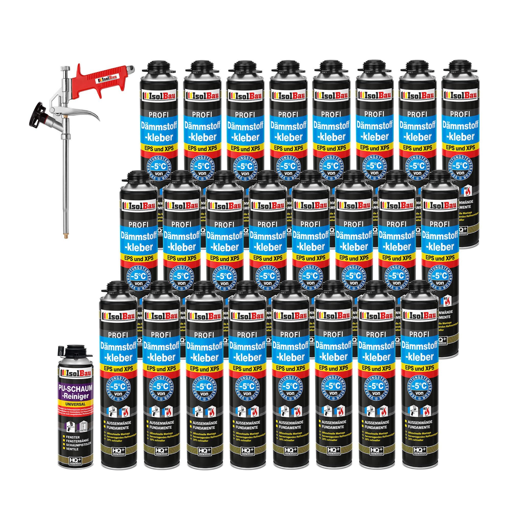 None Montagekleber SET Dämmstoffkleber 24 x 750 ml Klebeschaum Perimeterkleber Kleber, Rasches ...