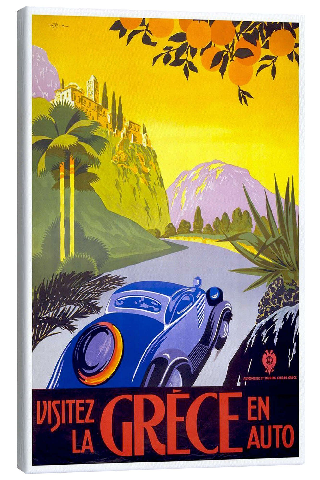 Posterlounge Leinwandbild Vintage Travel Collection Besuchen Sie