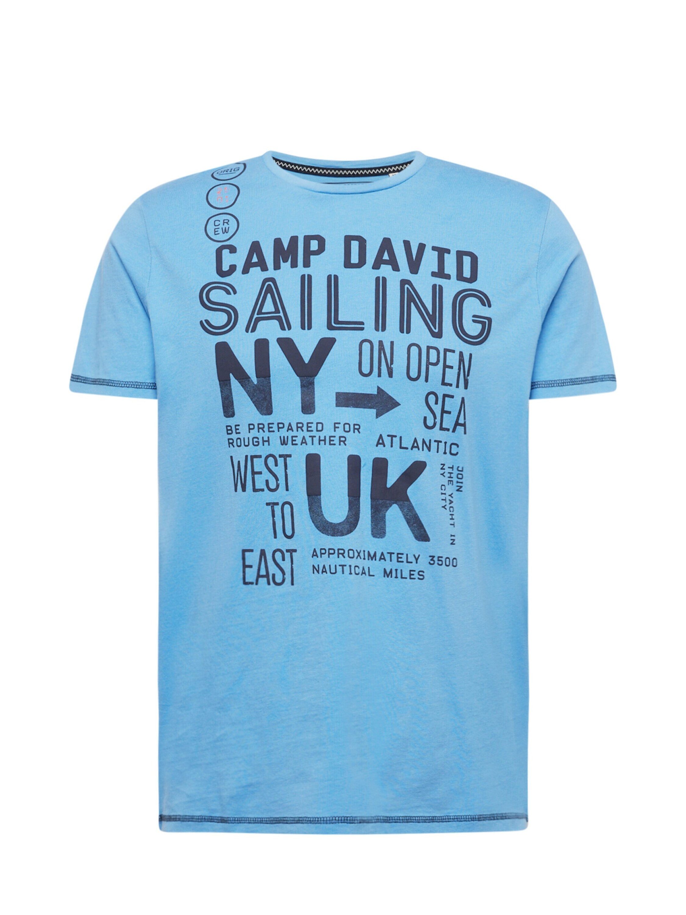 CAMP DAVID T-Shirt (1-tlg), Ton-in-Ton-Nähte
