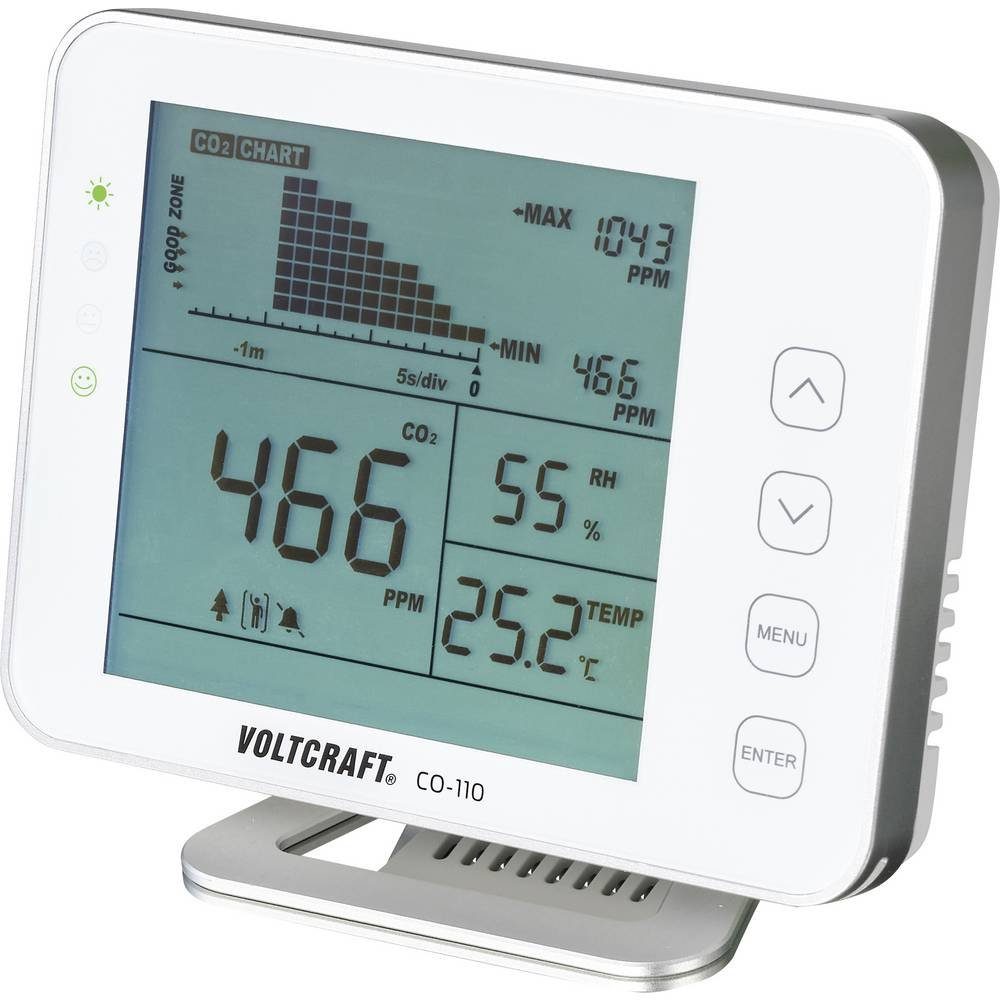 VOLTCRAFT Raumluft-Qualitätssensor CO 2 -Messgerät VC-11917180, mit ...