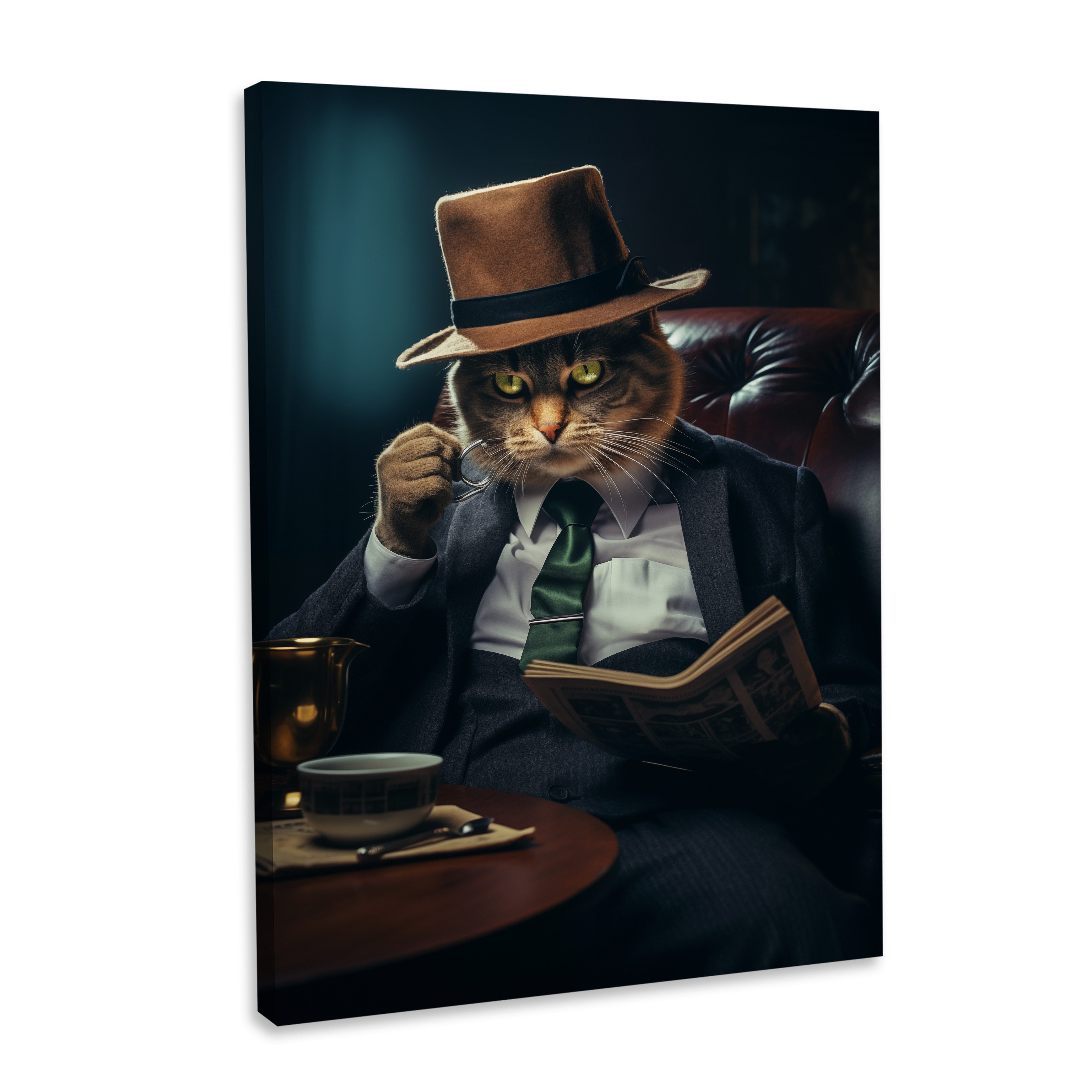 Hustling Sharks Leinwandbild Katze Bild Als Xxl Leinwandbild Mr Cat