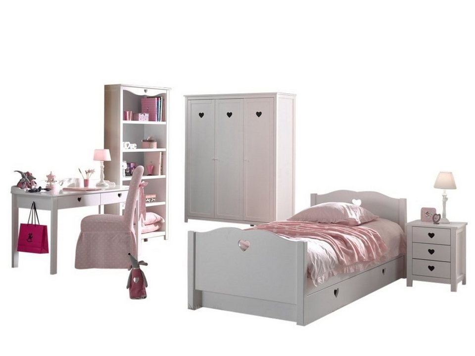 Vipack Jugendzimmer Set Aus Massiv Kiefer Und Mdf In Weiß Mit Einer