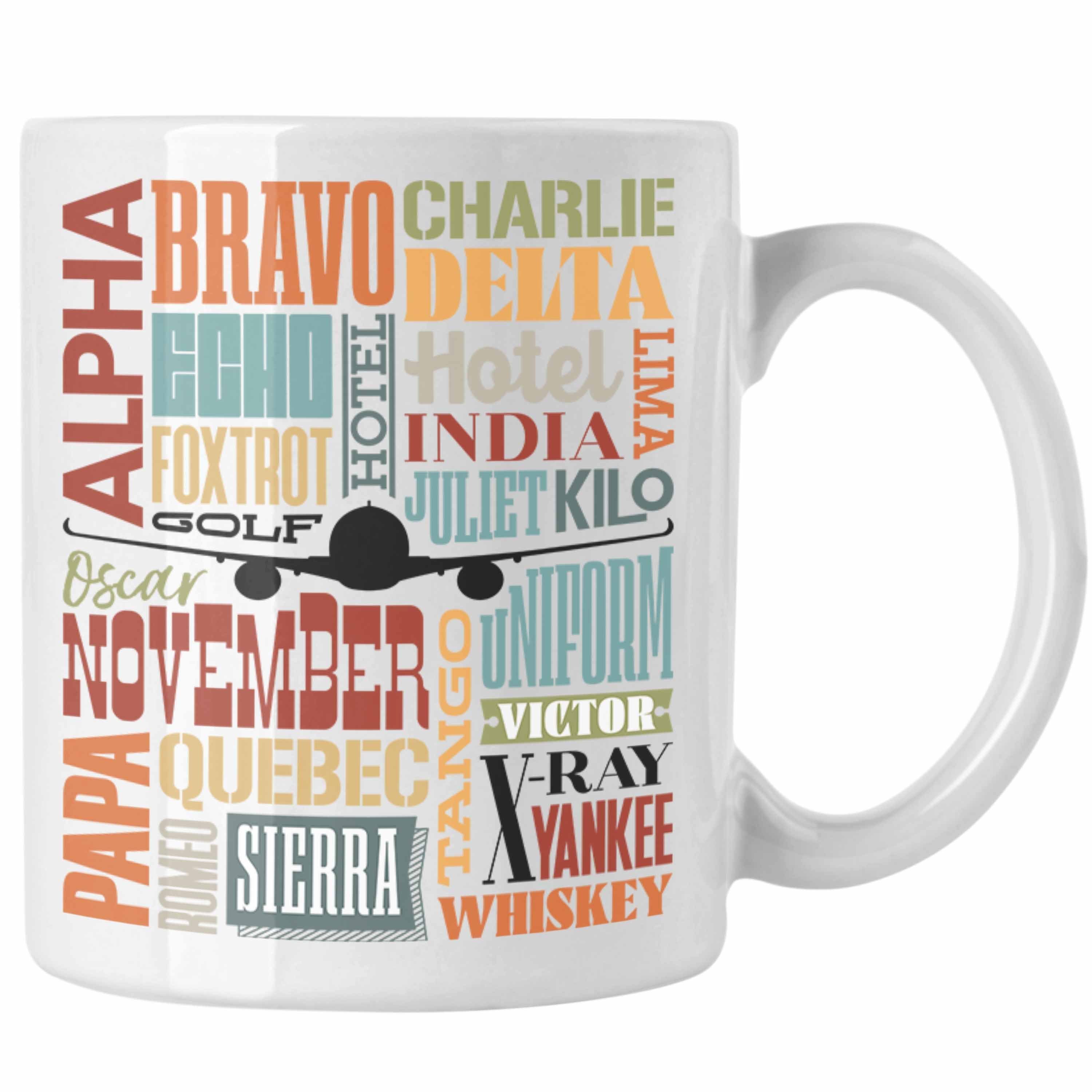 Trendation Tasse Pilot ABC Alphabet Tasse Geschenk Beruf Flugzeug ...