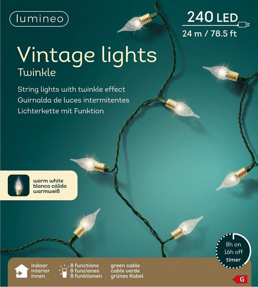 Lumineo LED-Lichterkette Lumineo Lichterkette Twinkle 240 LED 23,9 m ... Lumineo LED-Lichterkette Lumineo Lichterkette Twinkle 240 LED 23,9 m ...