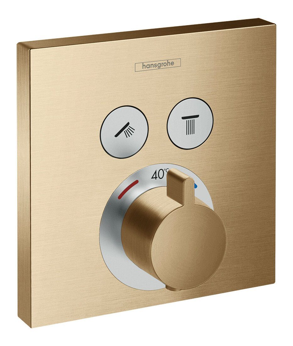 Hansgrohe Unterputzarmatur Showerselect Thermostat Unterputz Brushed