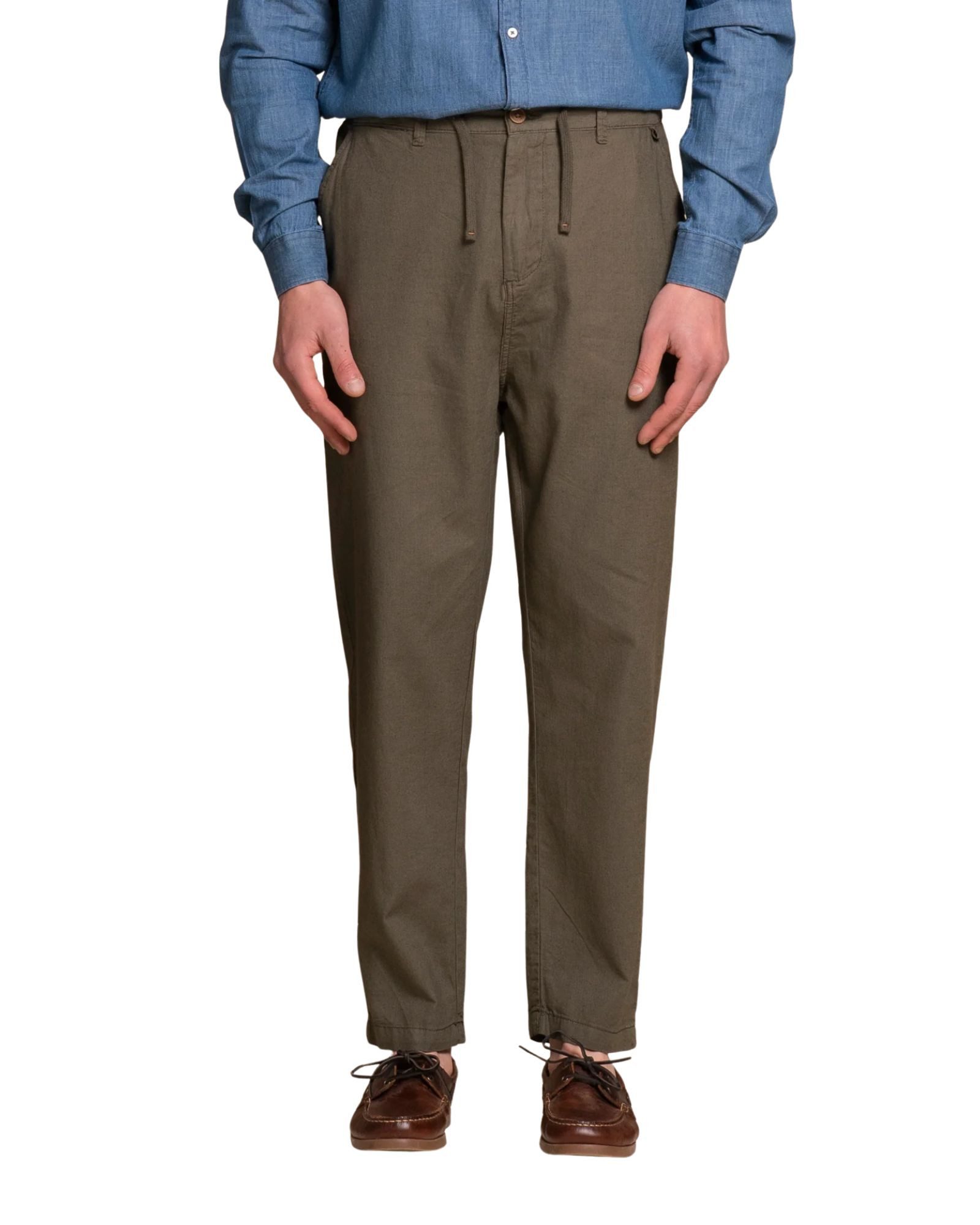 IMPURE Leinenhose Chino Long Comf. Mixd Linen G/D - Vintage Chinohose ...