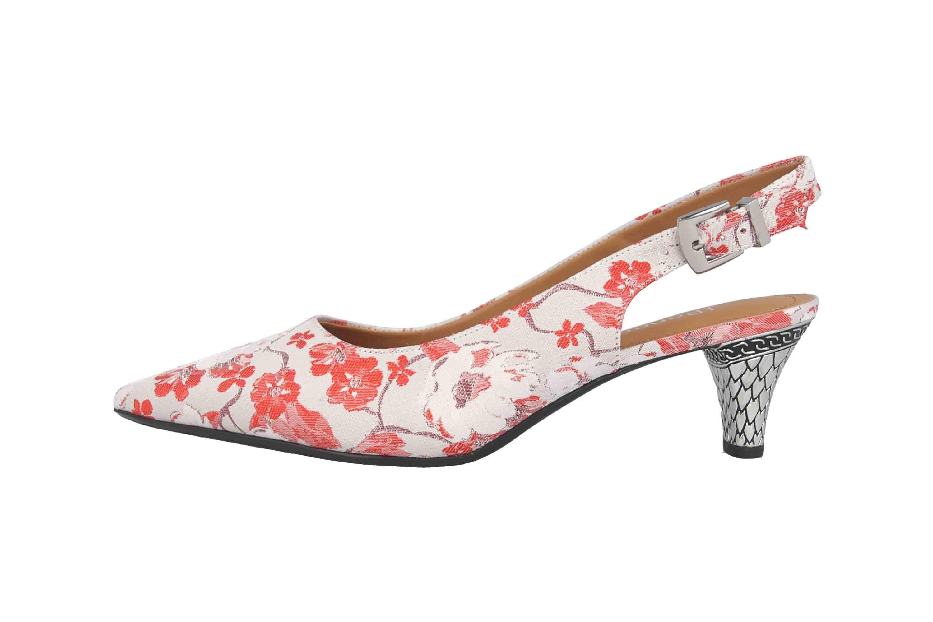 J.Reneé Mayetta Red White Multi Pumps