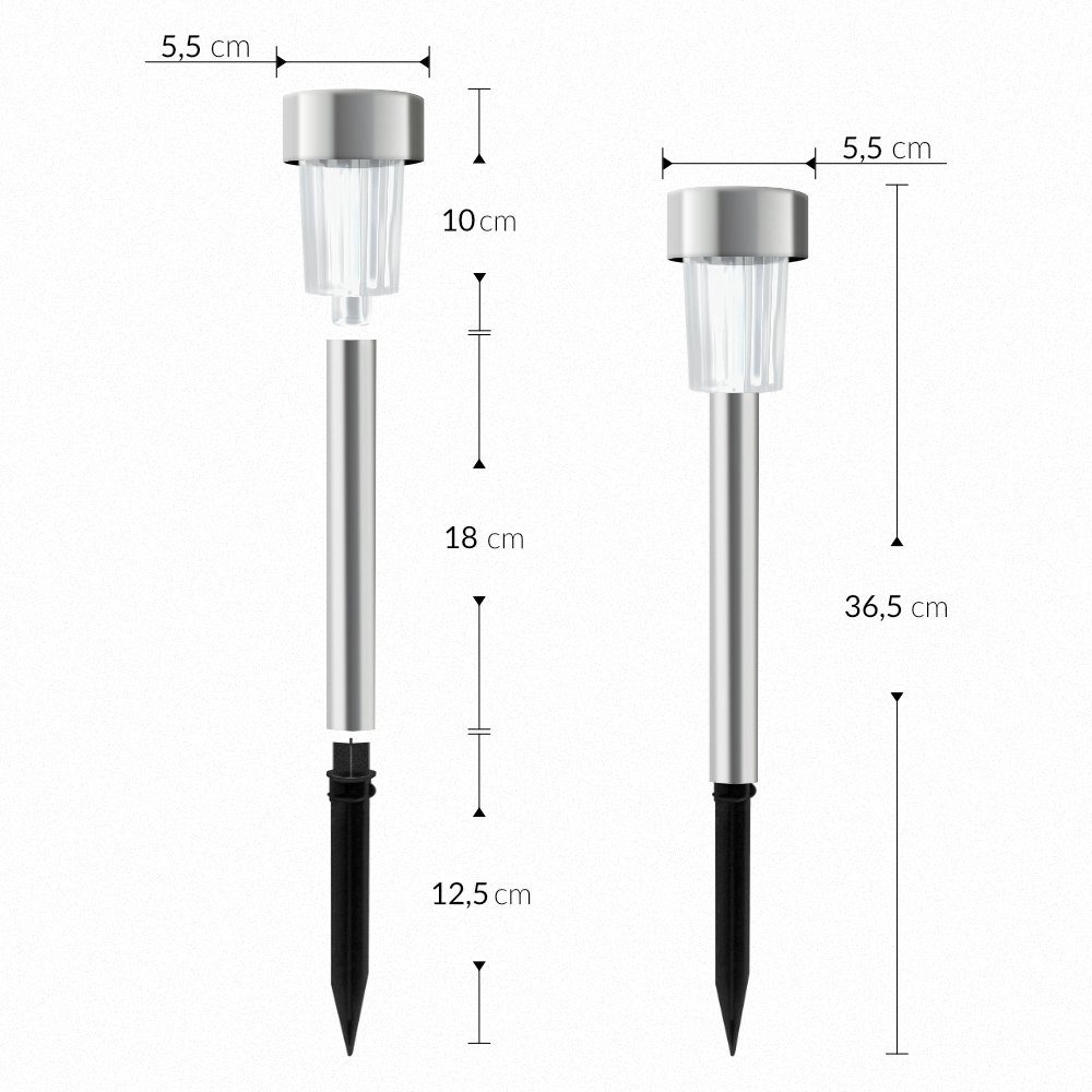 monzana LED Solarleuchte, Solarlampe, 8er Set Solarlampen für Draußen ...
