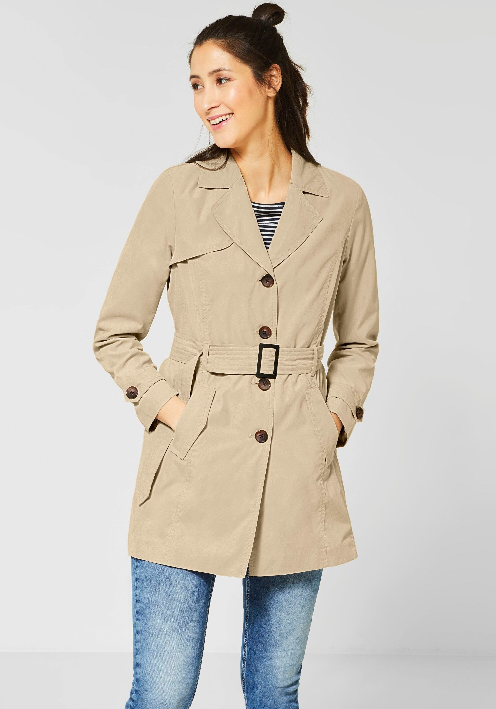 Street One Trenchcoat Mit Abnehmbarem Gürtel Aus Leichter Sommerware