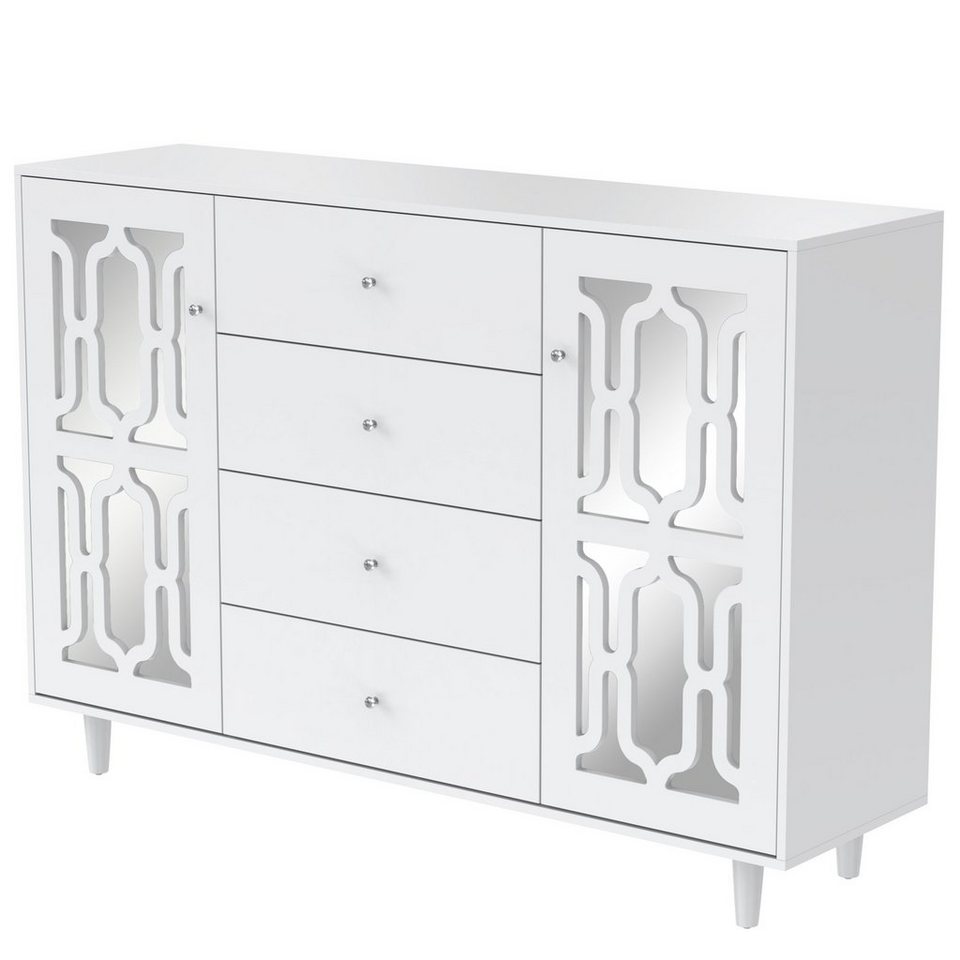 Joivi Sideboard Moderner Schrank Anricht Mit Spiegeltür Mit Großem