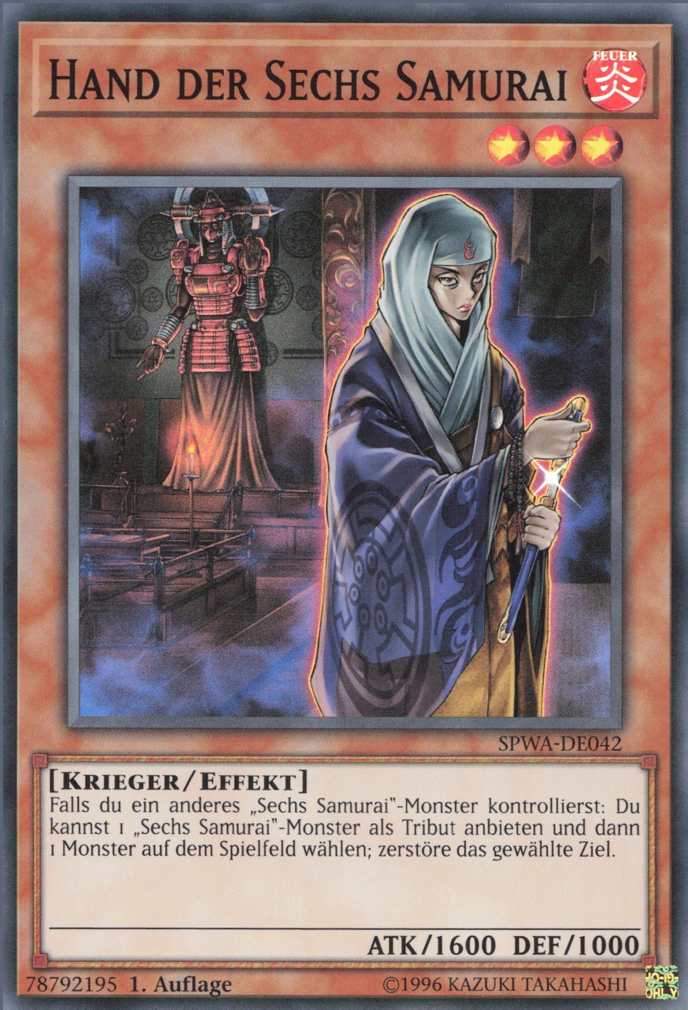 Recollectibles Sammelkarte Yugioh Karte Hand Der Sechs Samurai Yu Gi