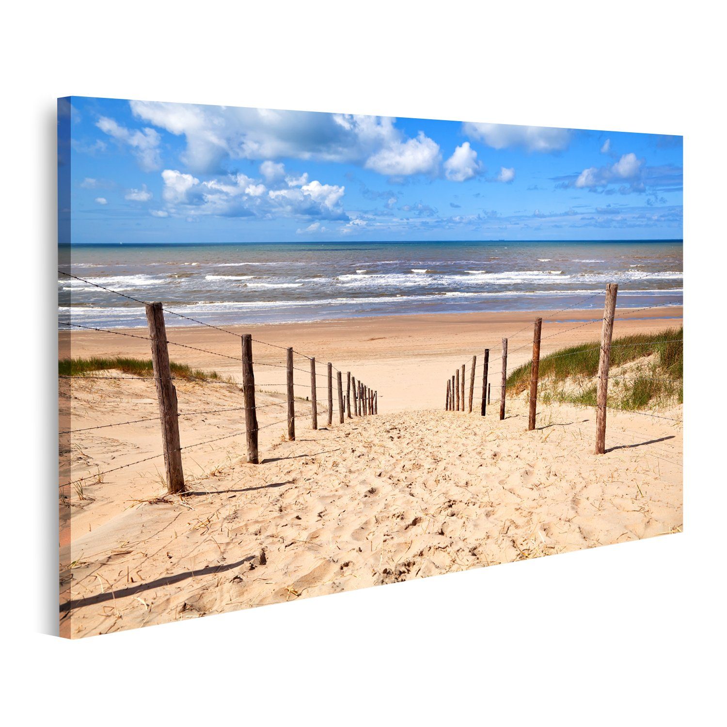 islandburner Leinwandbild Bild auf Leinwand Weg Zum Sandstrand Nordsee In Zandvoort Aan Zee 100