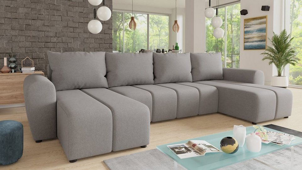 Sofnet Wohnlandschaft Cleo U Mit Schlaffunktion Und Bettkasten