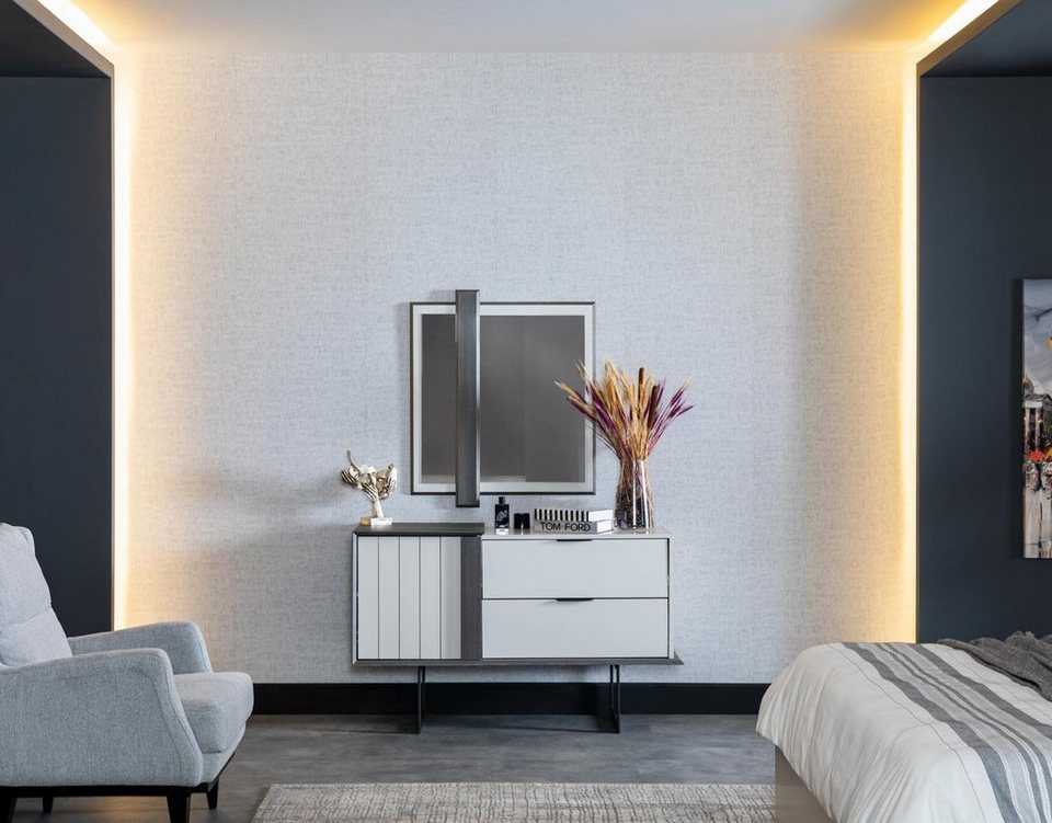Jvmoebel Kommode Design Schlafzimmer Set Kommode Spiegel 2tlg Nur
