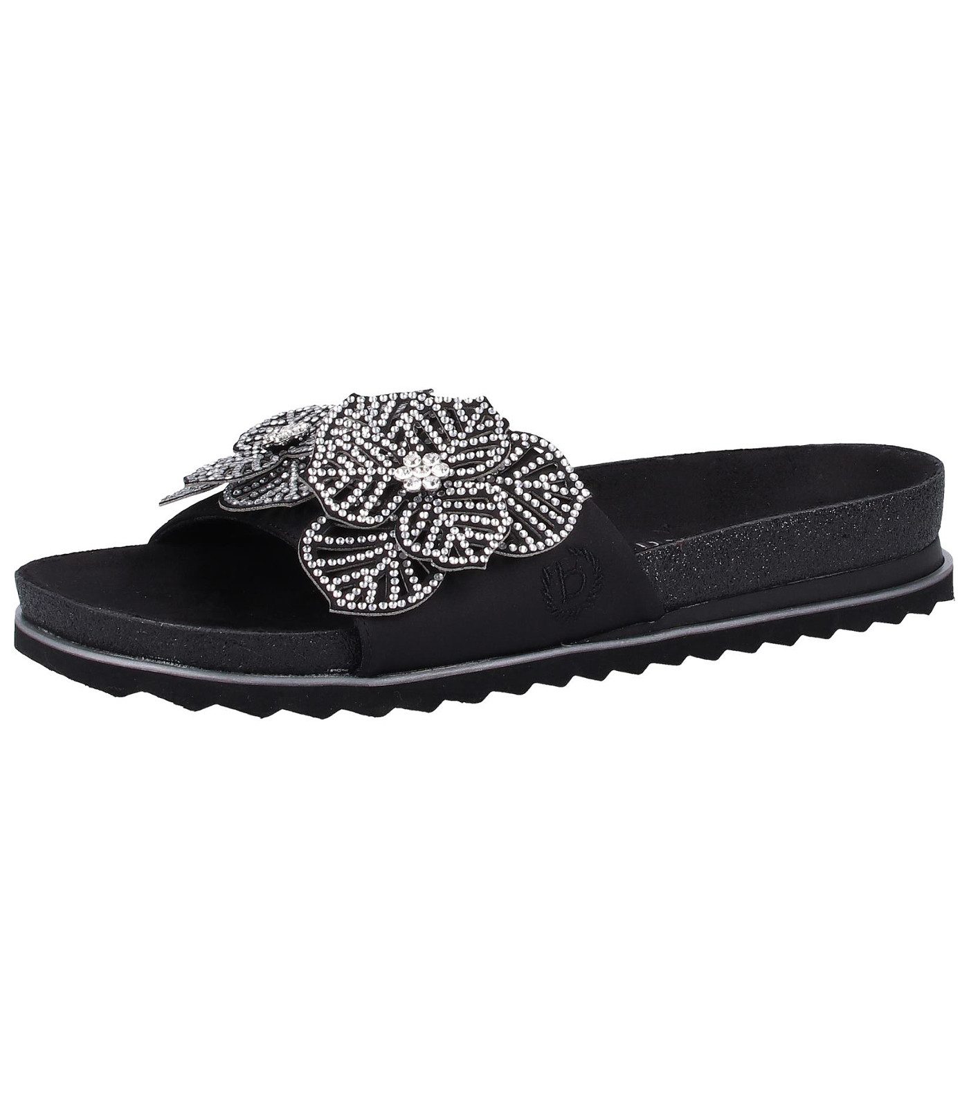 bugatti Pantoletten Lederimitat/Textil Pantolette, Verschluss: Schlupfschuh