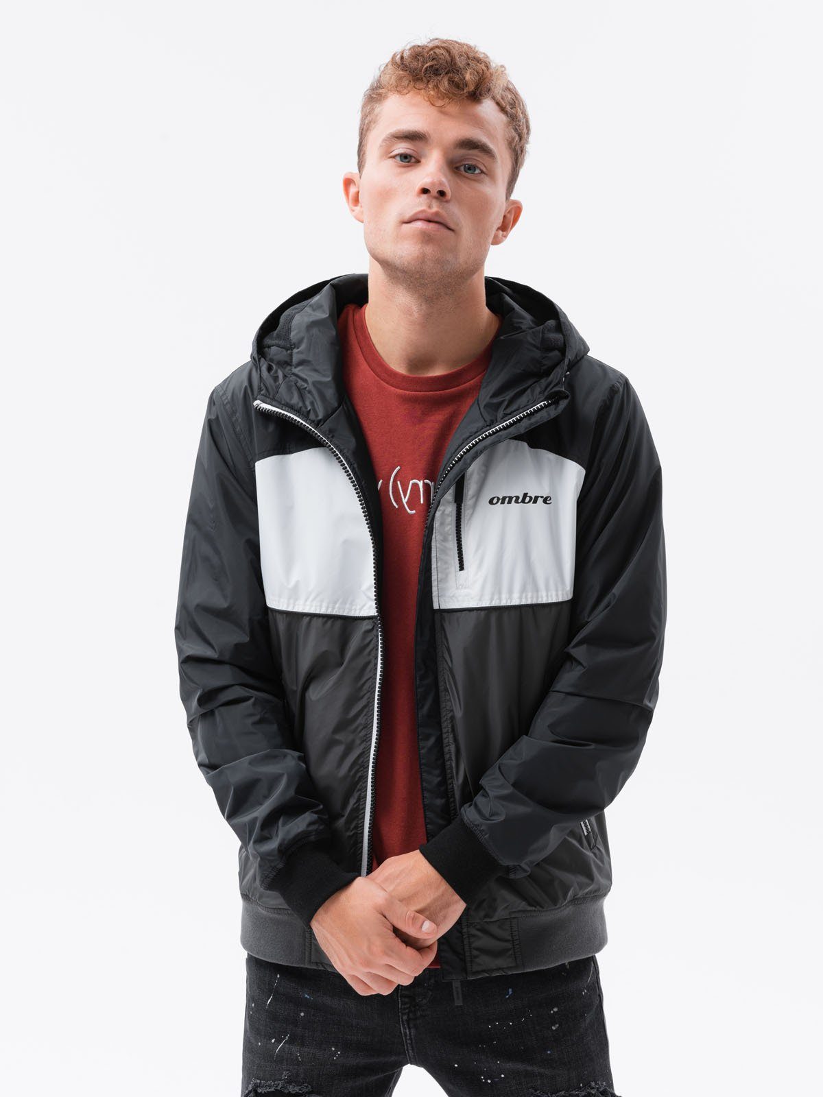 OMBRE Steppjacke Im Color Block Design