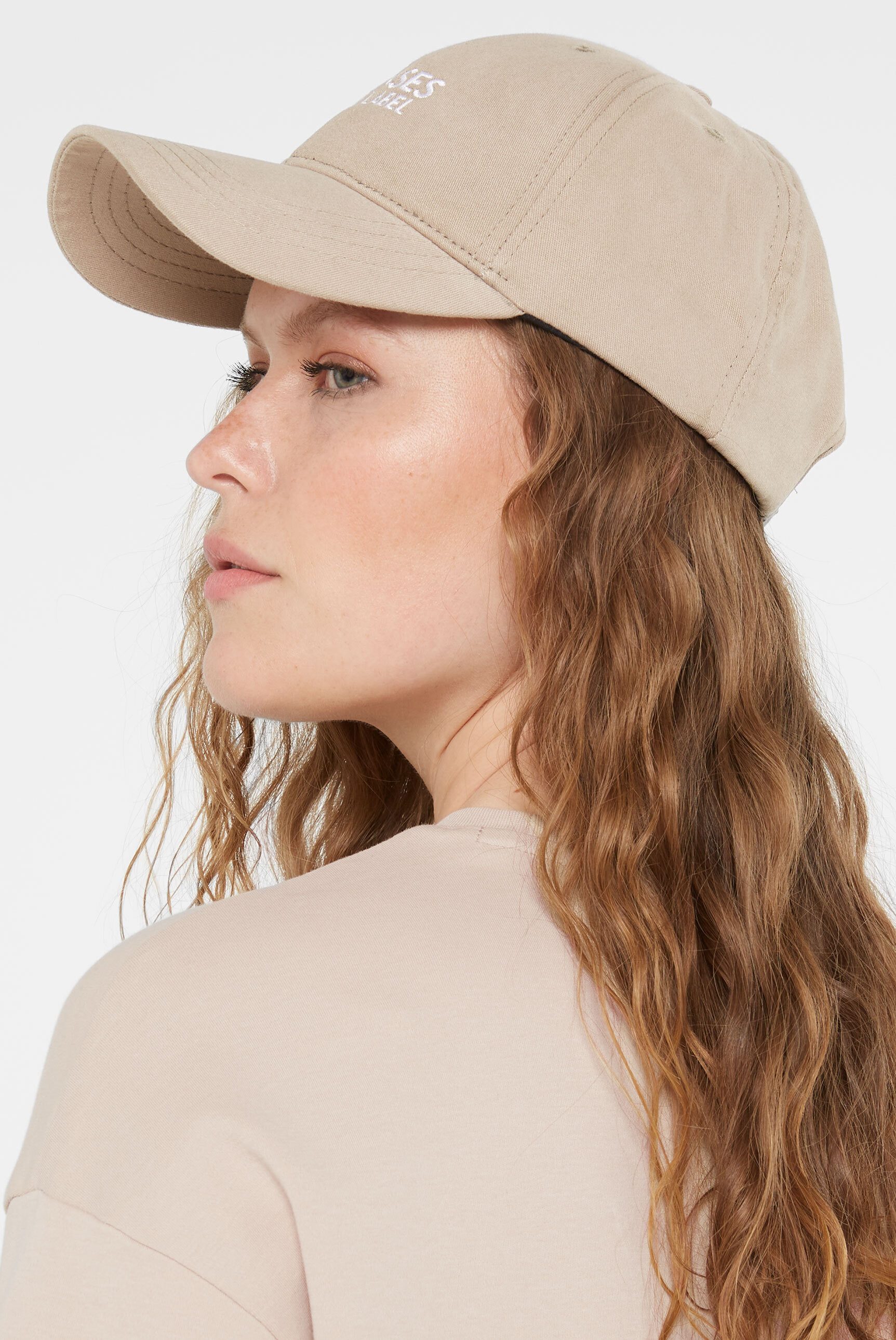 SENSES.THE LABEL Baseball Cap mit verstärktem Schirm, Tonige Logo-Stickerei