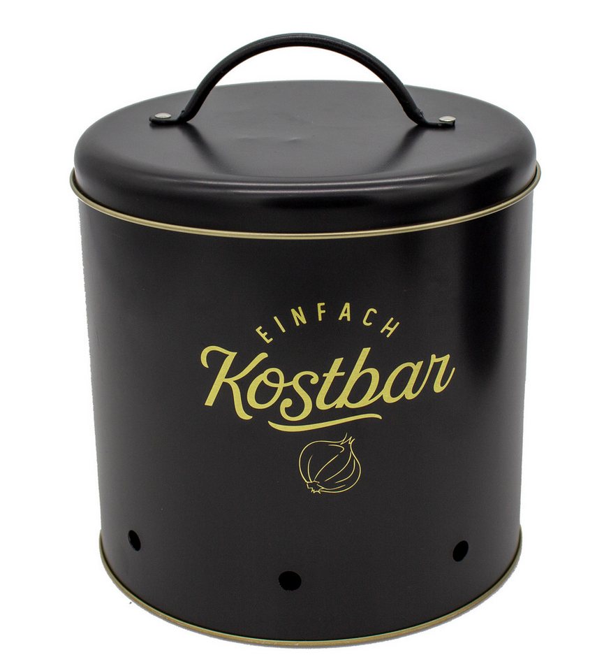 Centi Vorratsdose 2er Set Vorratsdosen Schwarz Für Zwiebeln Knoblauch