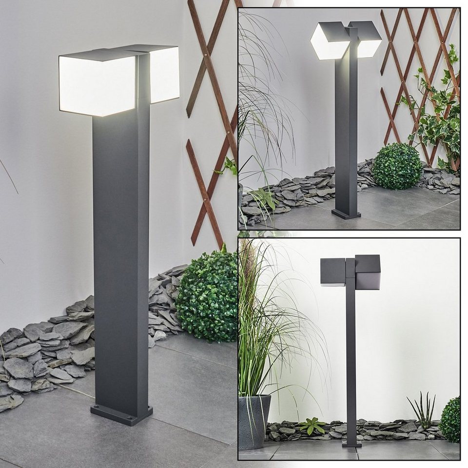 Hofstein Pollerleuchte Gobbi Außenlampe Aus Metallkunststoff In