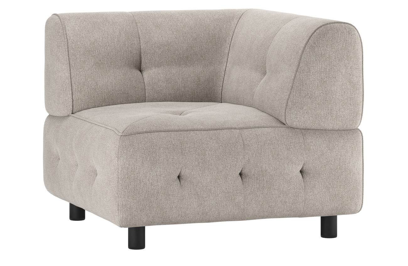 WOOOD Sofa Louis Eck-Element aus Flachgewebe, Couch