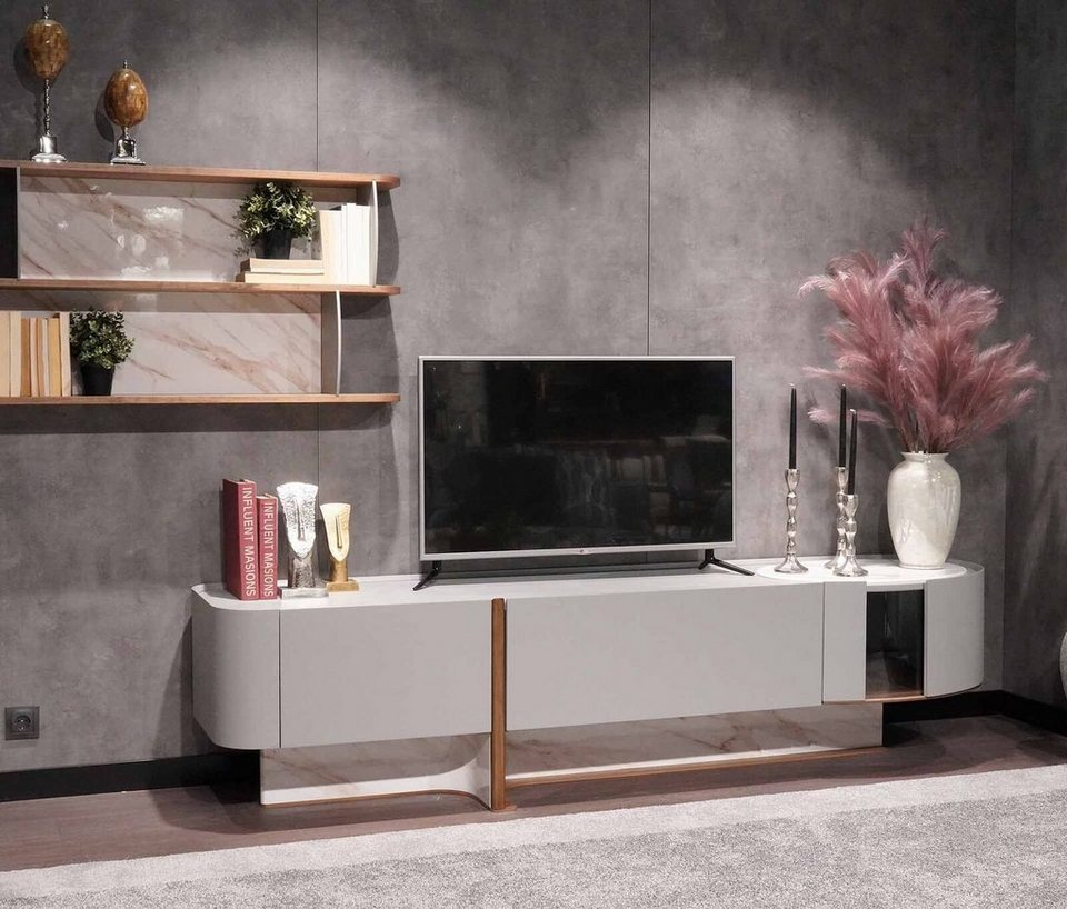 Jvmoebel Wohnwand Wohnzimmer Set Luxus Wohnwand Tv Ständer Sideboard