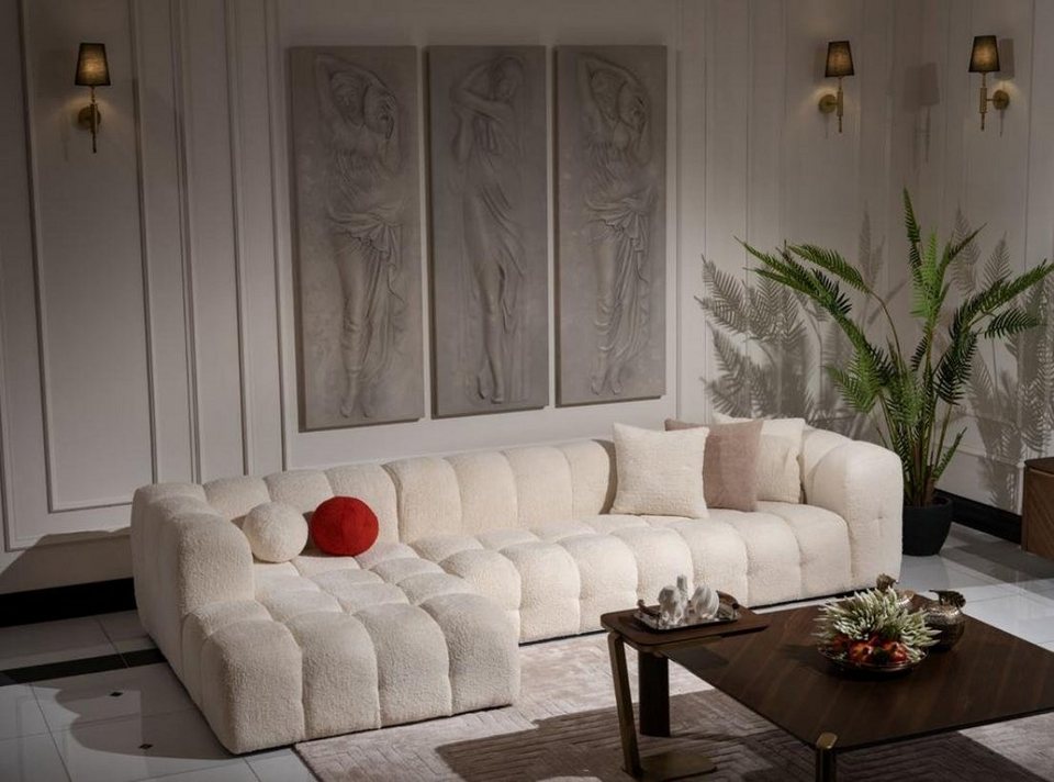 Jvmoebel Ecksofa Moderne Ecksofa Polstersofa Luxus Sofa Relax Weiß