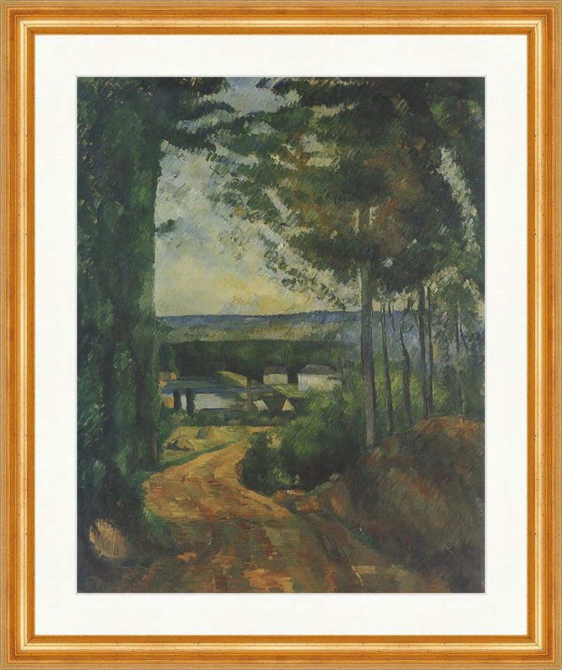 Kunstdruck Der Weg am See Paul Cezanne um 1885 Wald Grün Aussicht ... Kunstdruck Der Weg am See Paul Cezanne um 1885 Wald Grün Aussicht ...