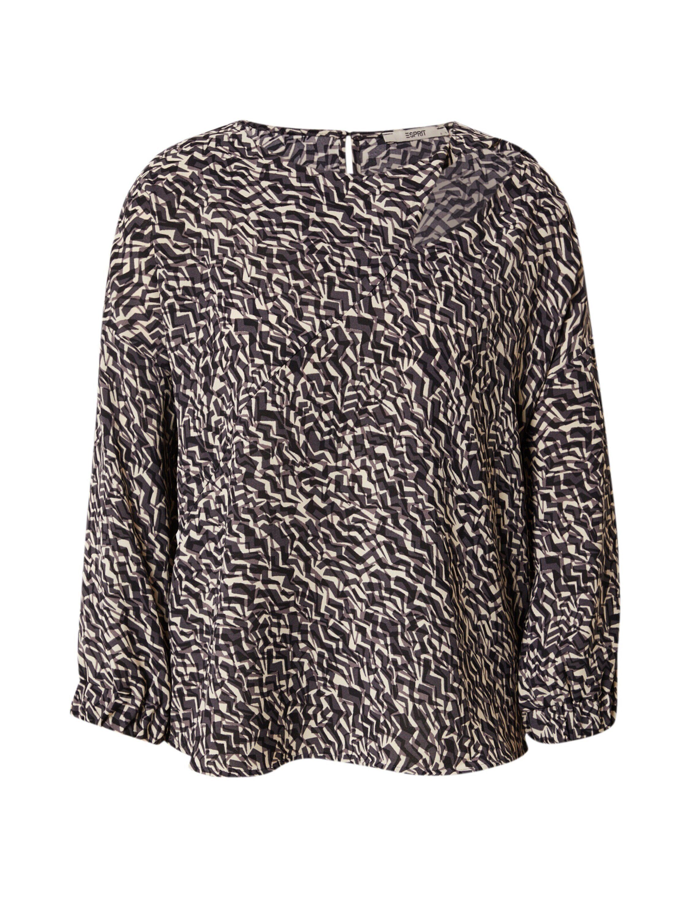 Esprit Langarmbluse 1 Tlg Cut Outs Drapiertgerafft Elastischer