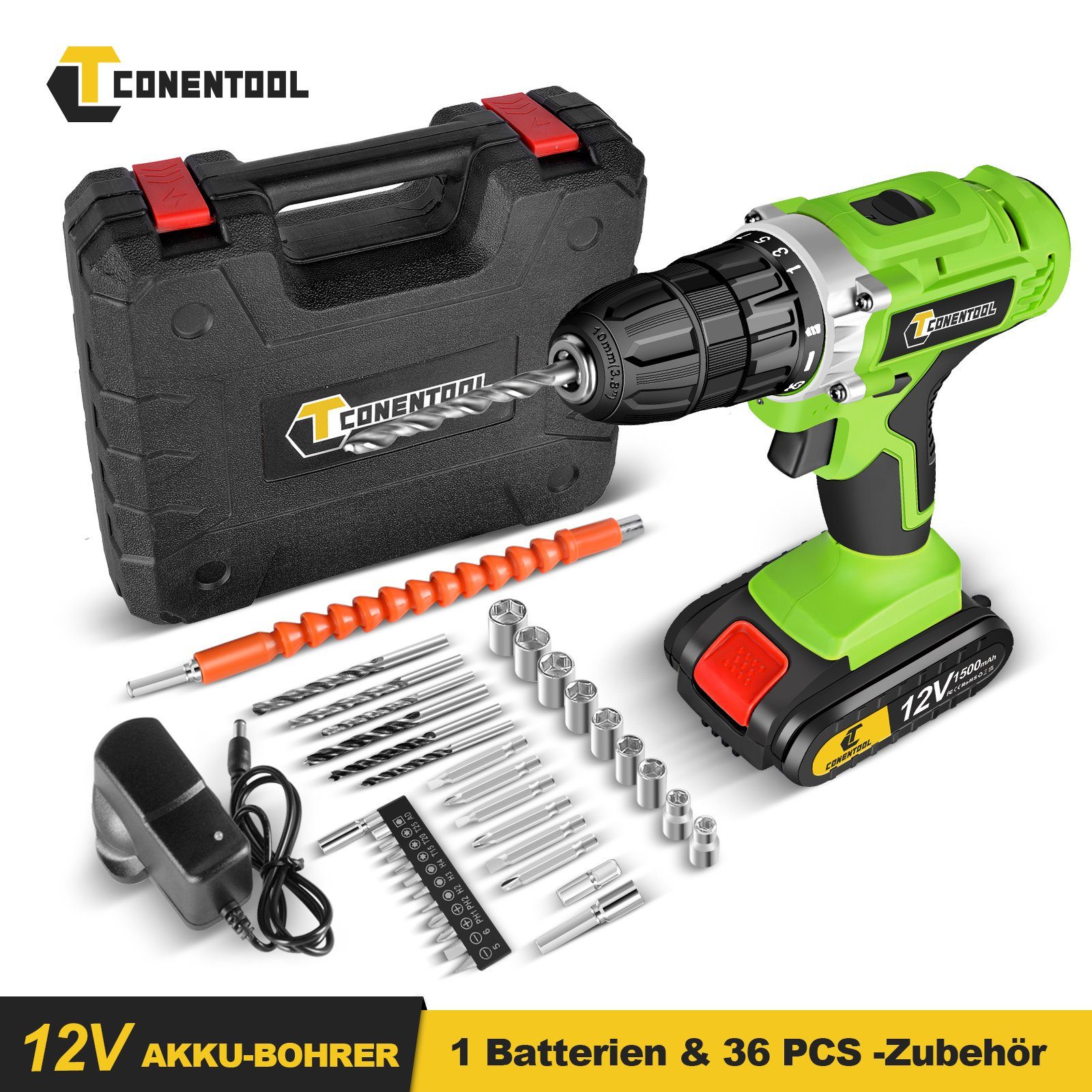 Conentool Akku Schraubendreher Bohrschrauber 165000 Umin 3500 Nm