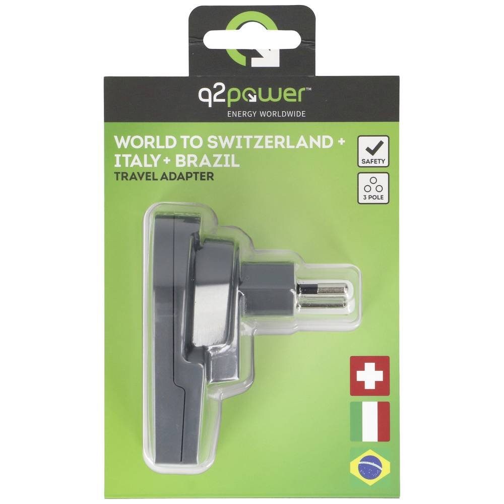 cemon Reiseadapter Welt nach CH+IT+BRA q2-1-1.00200-TH Reiseadapter ...