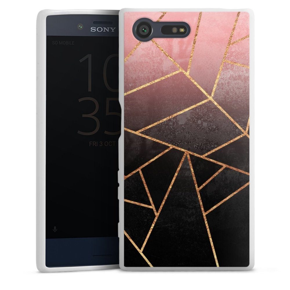 Deindesign Handyhülle Pink And Black Stone Sony Xperia X Compact