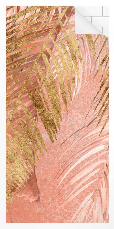 Bilderdepot24 Badrückwand Palme Rosa Duschrückwand Ohne Bohren Dusche
