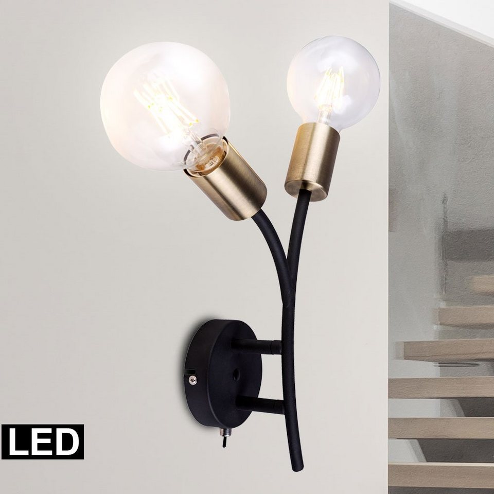 Etc Shop Led Wandleuchte Leuchtmittel Inklusive Warmweiß Retro Stil