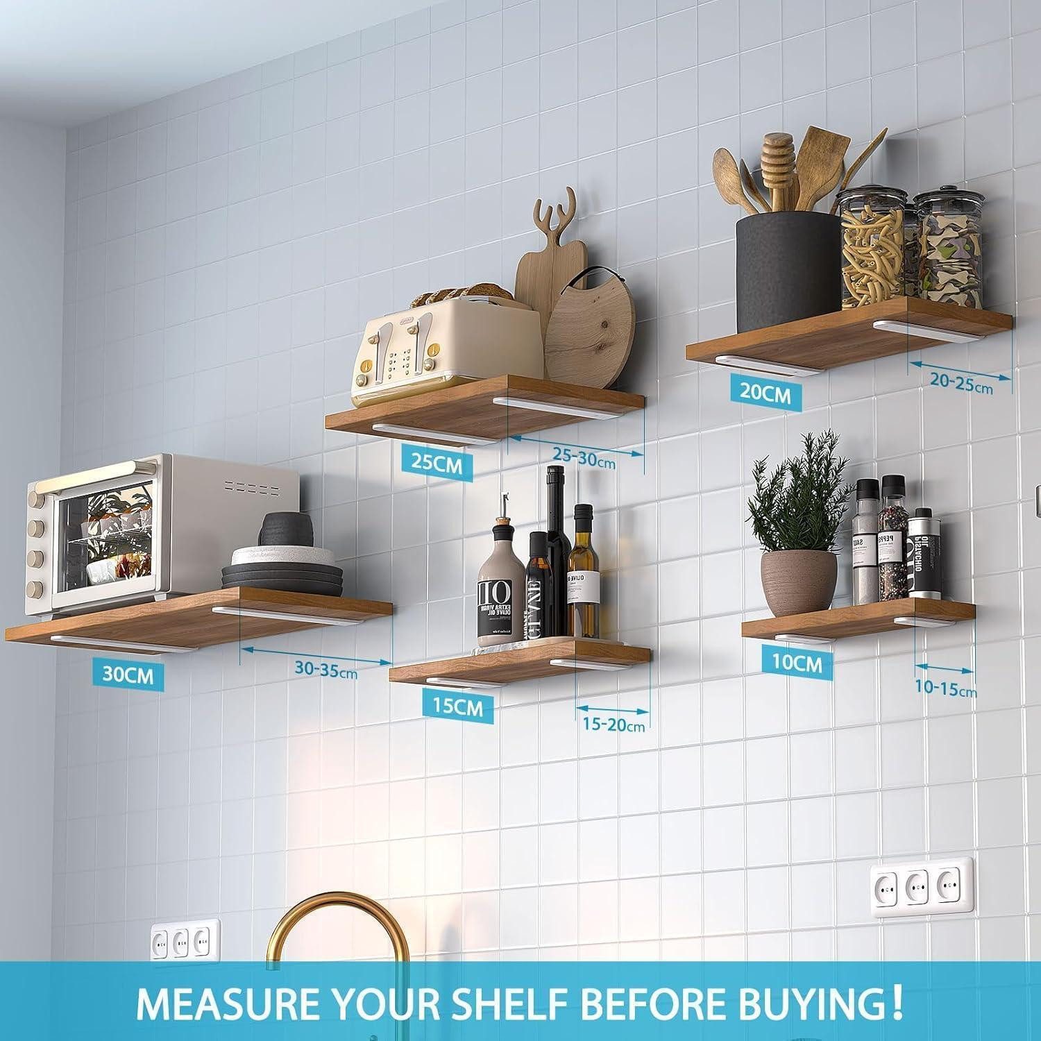 LuxusKollektion Küchenorganizer-Set Regalträger Regalwinkel 15cm ...