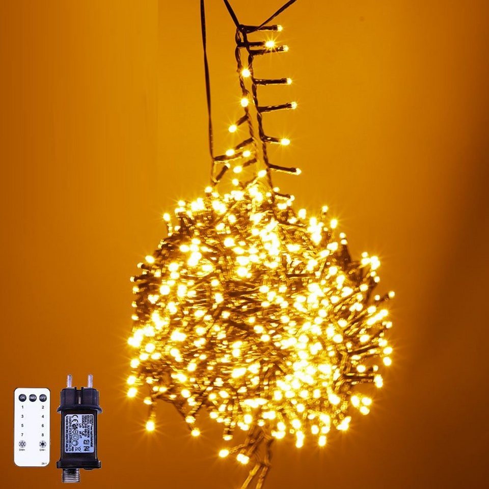 Xersek Led Lichtervorhang 20m 1000 Leds Weihnachtsbaum Lichterkette 8