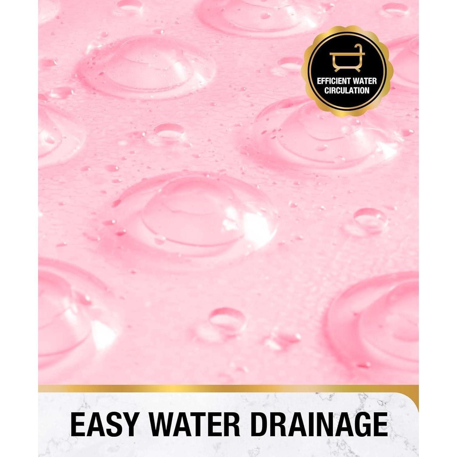 LuxusKollektion Duschmatte Duschmatte rutschfest Saugnäpfe BPAfrei Rosa ...