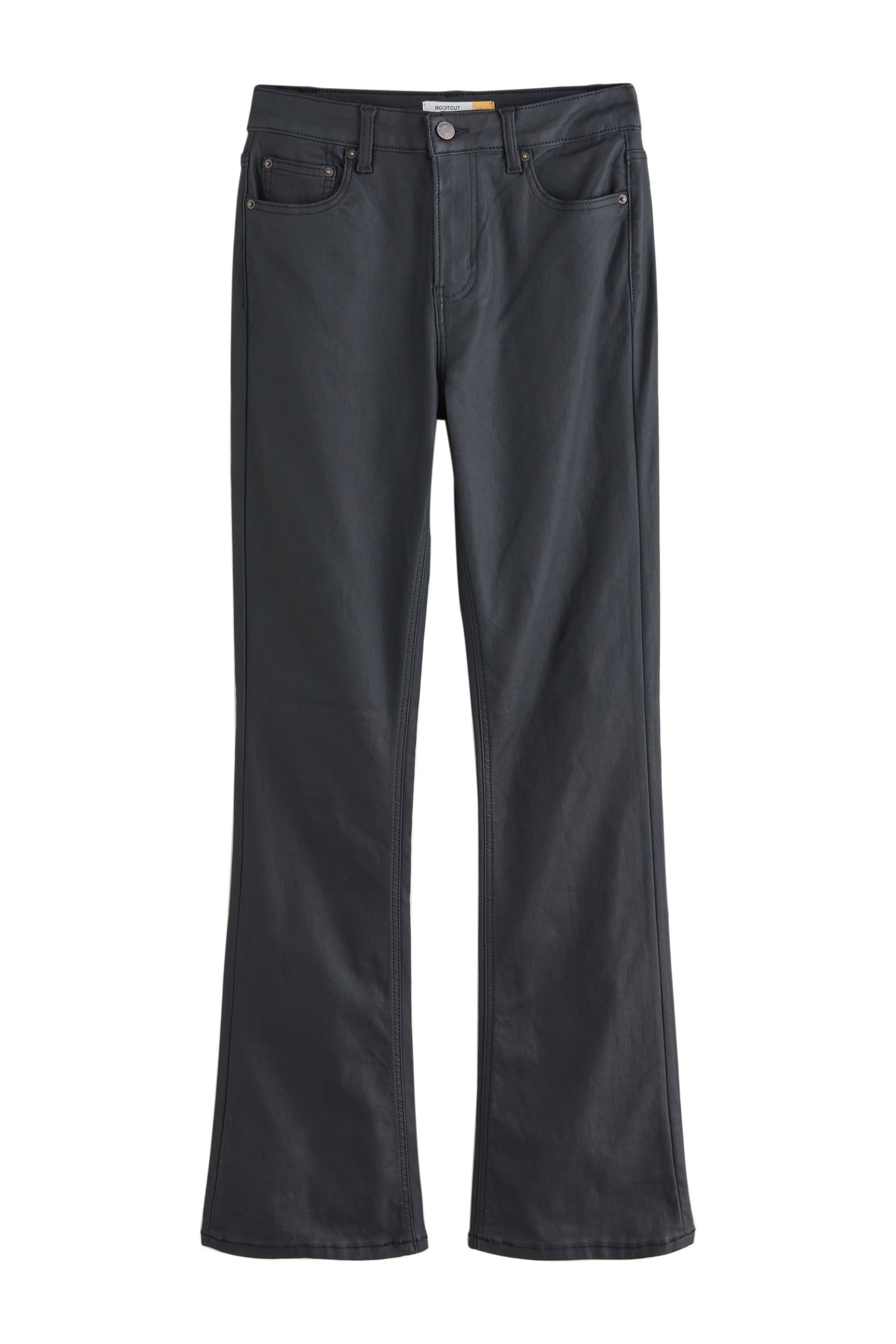 Next Bootcut-Jeans Beschichtete Bootcut Jeans, Kurzgröße (1-tlg)