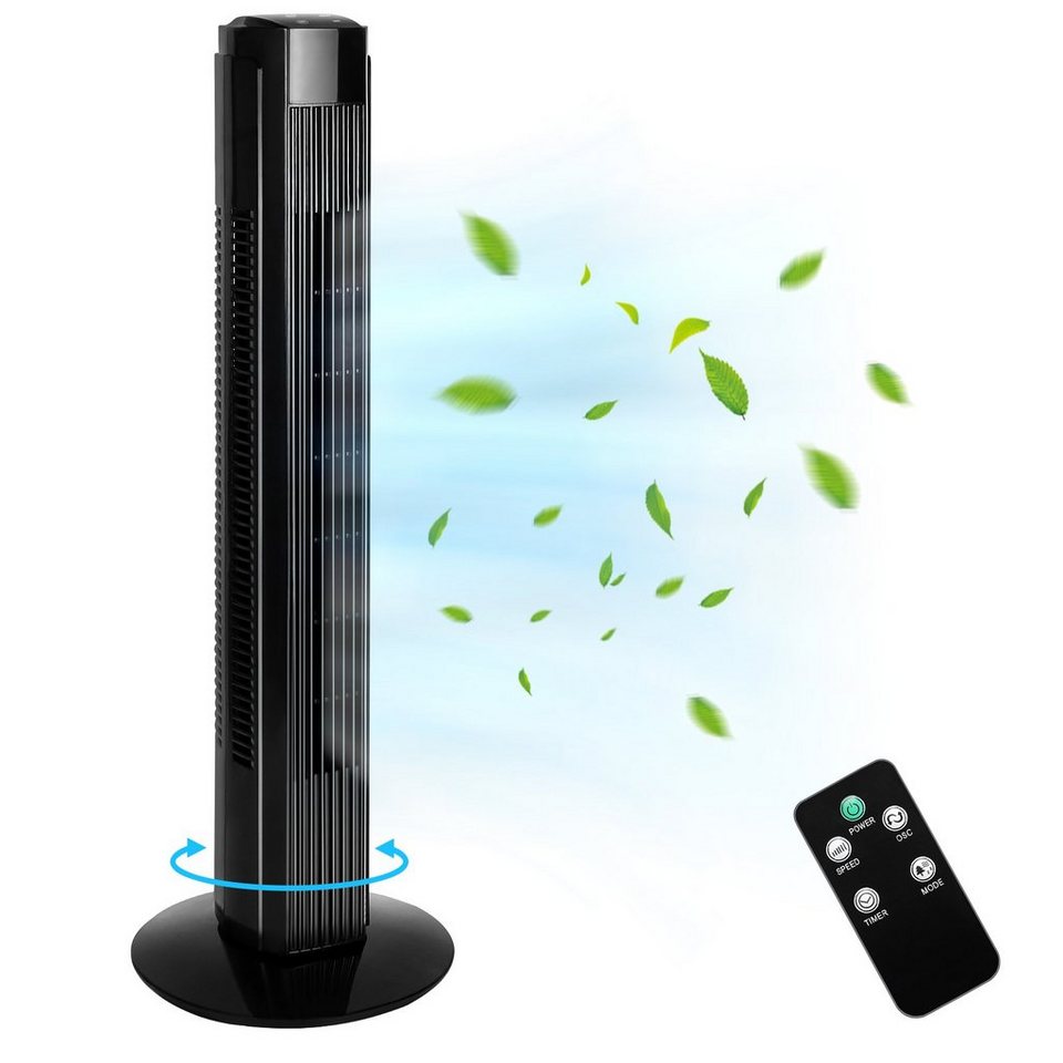 Nettlife Turmventilator Leise 90° Oszillation Mit Fernbedienung