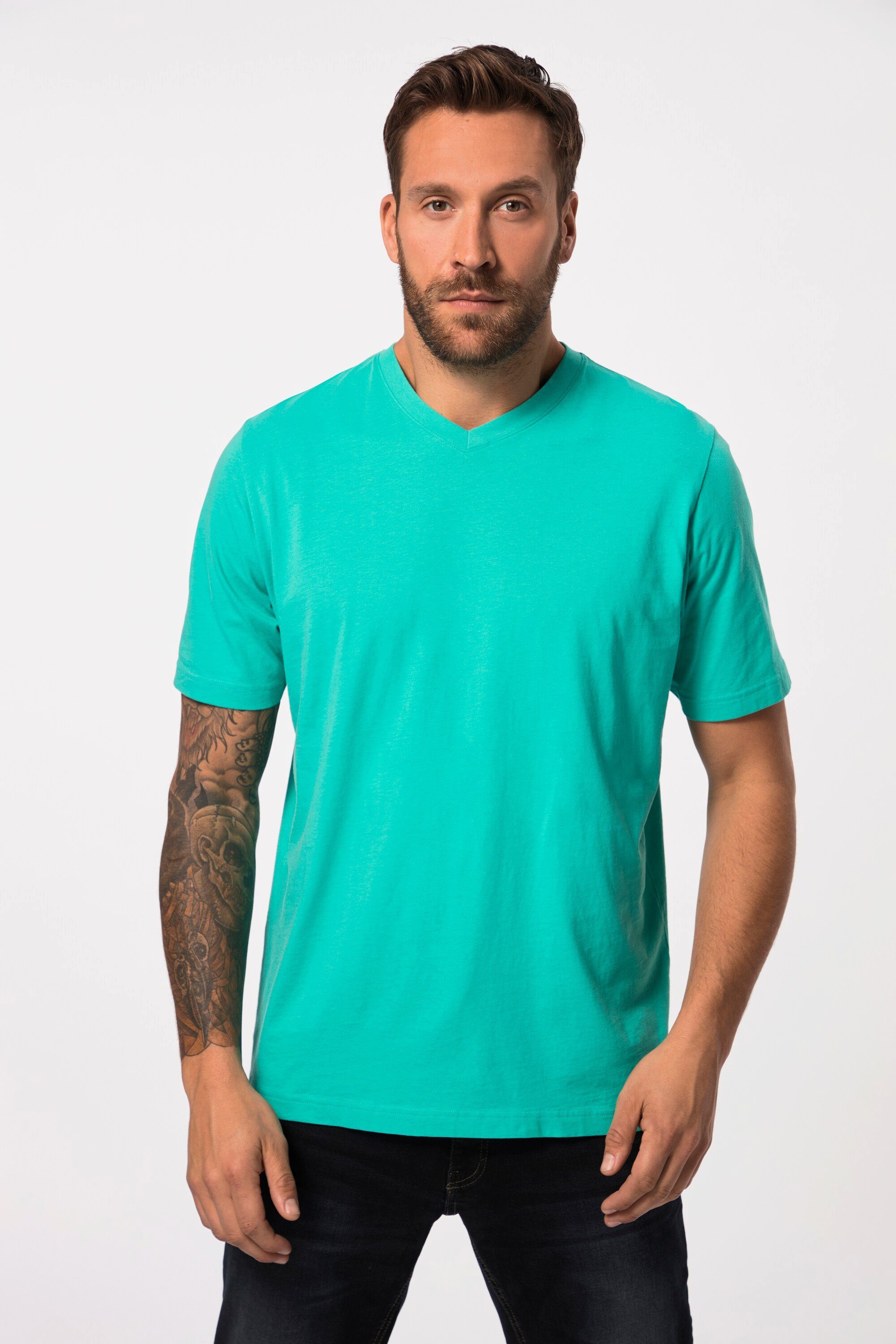 JP1880 T-Shirt bis 8XL T-Shirt aus Jersey Basic V-Shirt
