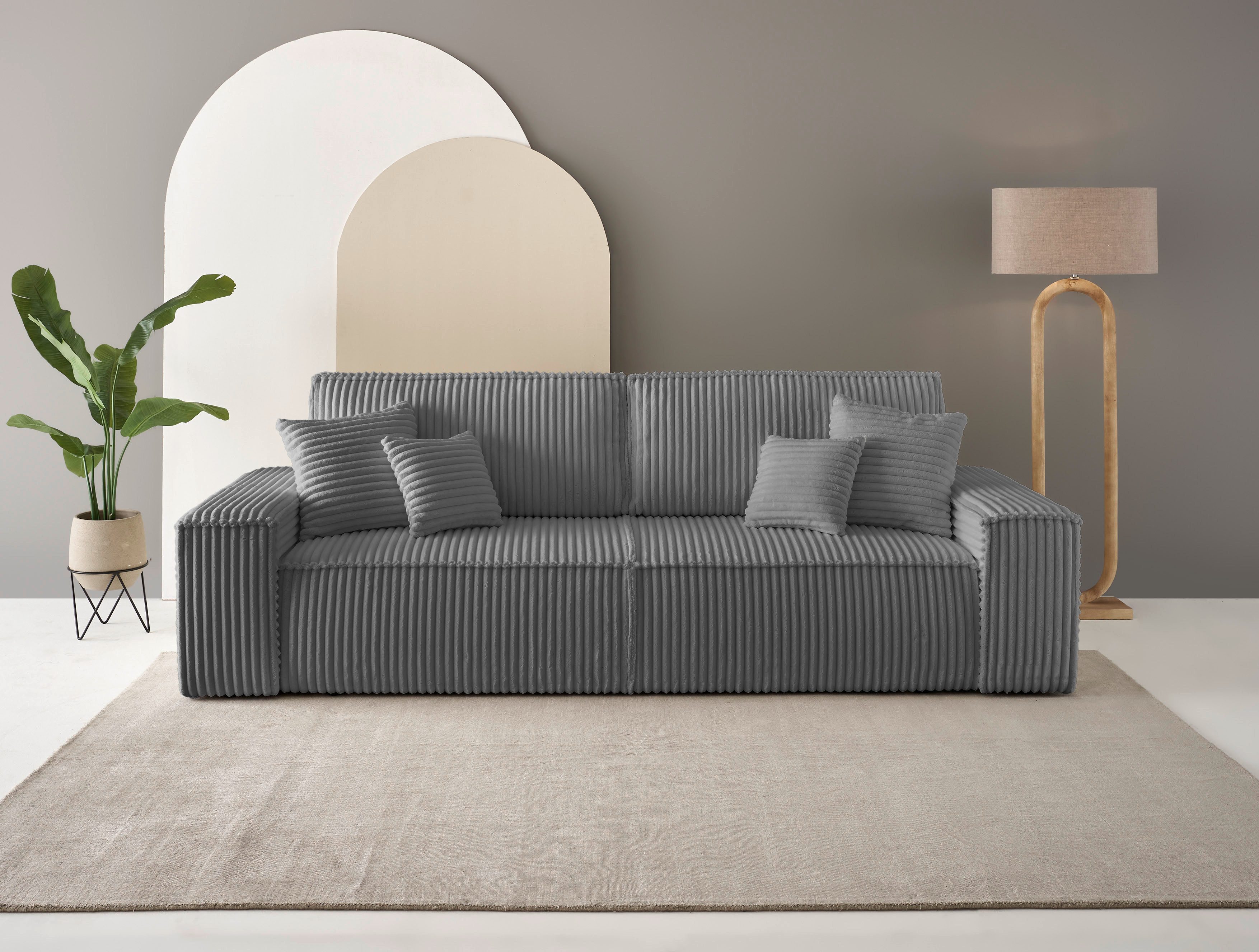 Andas 3 Sitzer Finnley Schlafsofa 257 Cm Schlaffunktion Mit Bettkasten